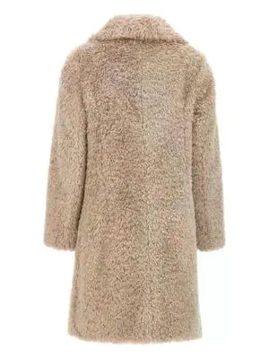 Herno Buttoned Faux-fur Coat - Neutrals