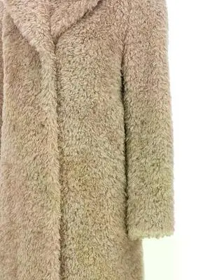 Herno Buttoned Faux-fur Coat - Neutrals