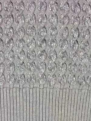 Elisabetta Franchi Sequin-embellished High-neck Sweater - Grey