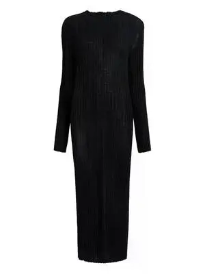 Khaite Ribbed Open-back Midi Dress