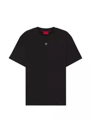 Hugo Logo-patch Cotton T-shirt - Black