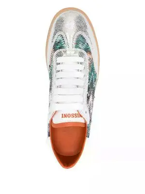 Missoni Patterned Leather Low-top Sneakers