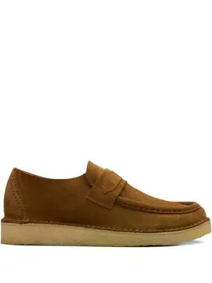 Clarks Nomad Suede Penny Loafers - Brown