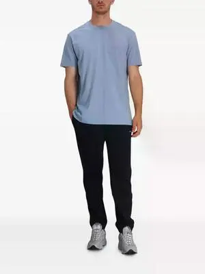 Armani Exchange Embroidered Cotton T-shirt - Blue