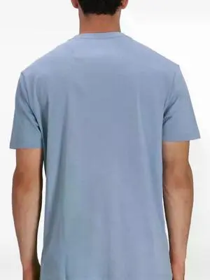 Armani Exchange Embroidered Cotton T-shirt - Blue