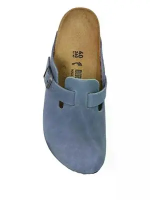 BIRKENSTOCK Boston Buckle Leather Mules