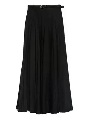 SELF-PORTRAIT Pleated Belted Skirt