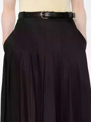SELF-PORTRAIT Pleated Belted Skirt