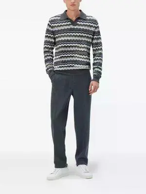 Missoni Chevron-pattern Polo Shirt - Grey