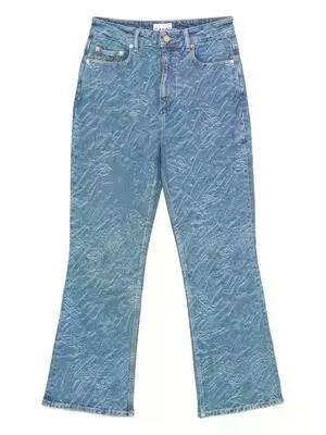 GANNI Textured Five-pocket Jeans