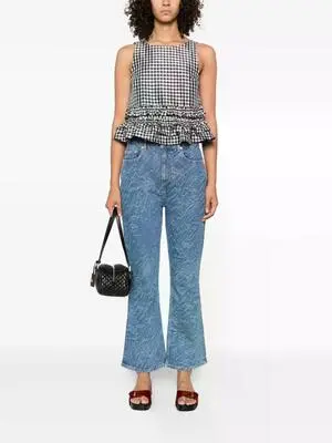 GANNI Textured Five-pocket Jeans