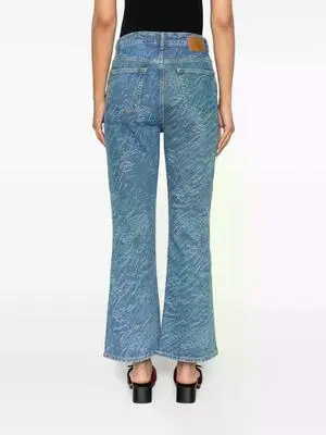 GANNI Textured Five-pocket Jeans