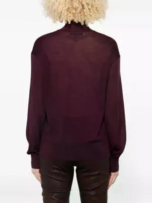 Another Tomorrow Turtleneck Wool Sweater - Purple