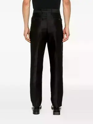 TOM FORD Pleat-detail Trousers - Black