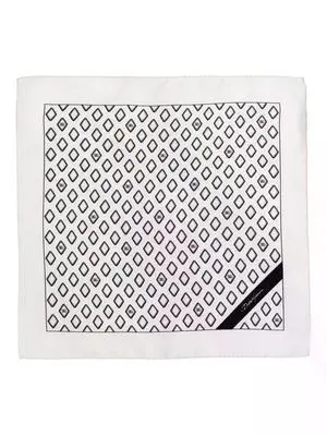 Dolce & Gabbana Geometric-pattern Silk Scarf - White