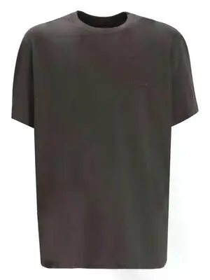 Armani Exchange Logo-embroidered Cotton T-shirt - Brown