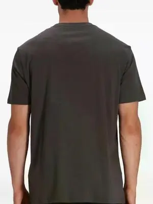 Armani Exchange Logo-embroidered Cotton T-shirt - Brown