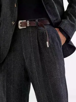 Brunello Cucinelli Pinstripe Pleated Trousers