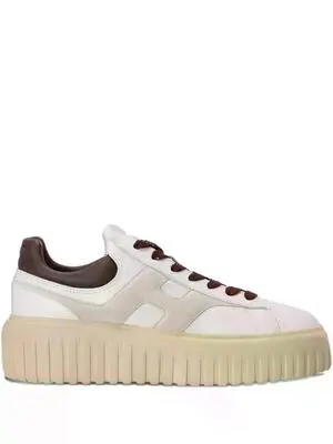 Hogan H-stripes Leather Platform Sneakers - White