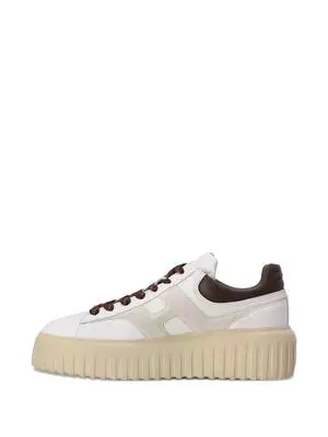 Hogan H-stripes Leather Platform Sneakers - White