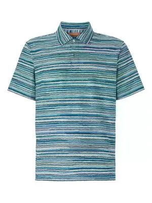 Missoni Striped Polo Shirt - Blue
