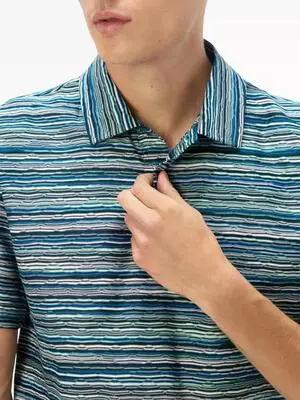 Missoni Striped Polo Shirt - Blue