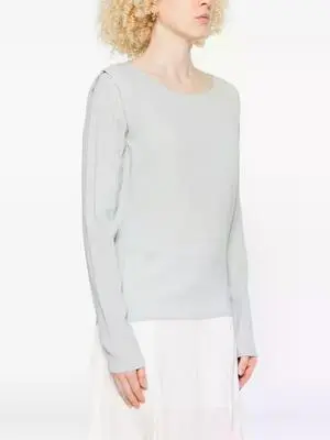 Ermanno Scervino Long-sleeve Boatneck Sweatshirt - Blue