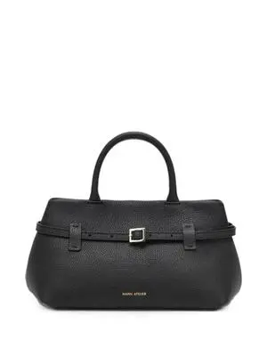 Manu Atelier Le Cambon Buckle-strap Leather Tote Bag - Black
