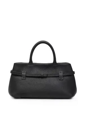 Manu Atelier Le Cambon Buckle-strap Leather Tote Bag - Black