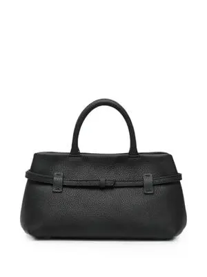 Manu Atelier Le Cambon Buckle-strap Leather Tote Bag - Black