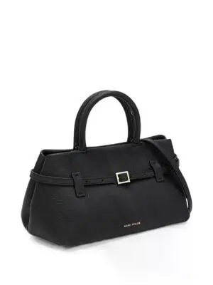 Manu Atelier Le Cambon Buckle-strap Leather Tote Bag - Black