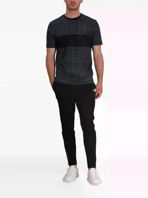 BOSS Grid-pattern Panelled T-shirt