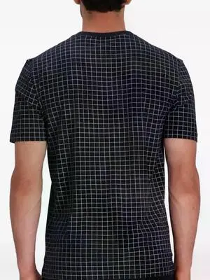 BOSS Grid-pattern Panelled T-shirt