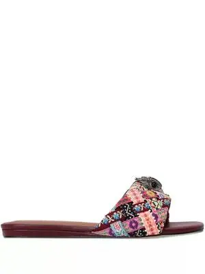 Kurt Geiger Kensington Woven-strap Flat Sandals - Red