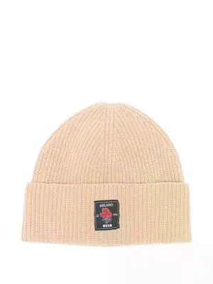 MSGM Logo-patch Beanie - Neutrals