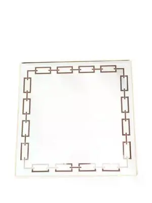 GINORI 1735 Chain-border Square Tray - White