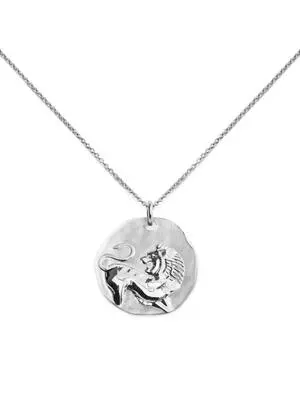 Monica Vinader Leo Zodiac Pendant Necklace - Silver