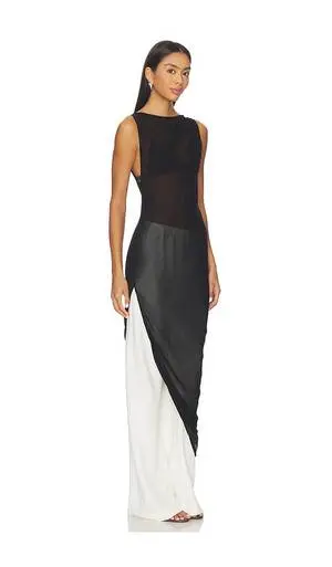 EAVES Asymmetrical Maxi Dress