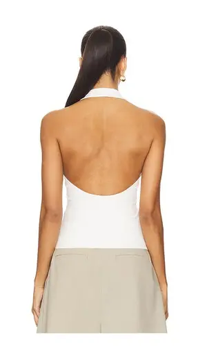 EAVES Simeon Halter Top - White