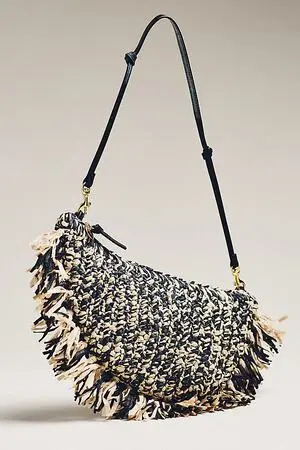 Clare V. Lune Raffia Fringe Bag