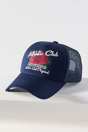 WORN/WEST Athletic Club Trucker Hat - Blue Athletic Club