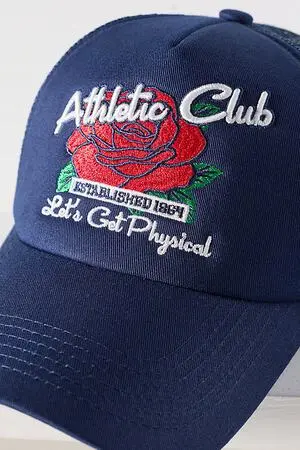 WORN/WEST Athletic Club Trucker Hat - Blue Athletic Club