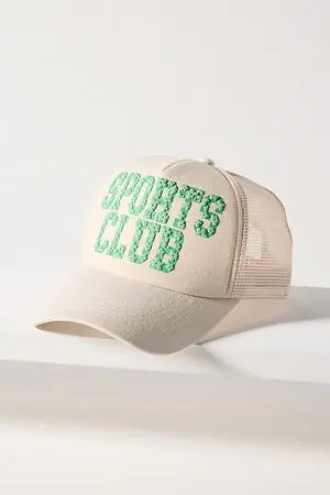 WORN/WEST Athletic Club Trucker Hat Green Sports Club