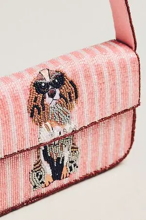 Anthropologie Fiona Beaded Animal Bag - Cocker Spaniel