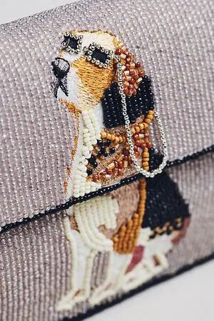 Anthropologie Fiona Beaded Animal Bag