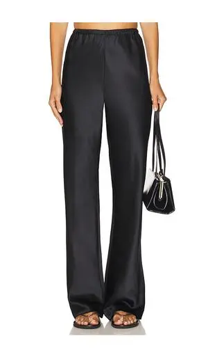 Silk-Satin Pull-On Pants