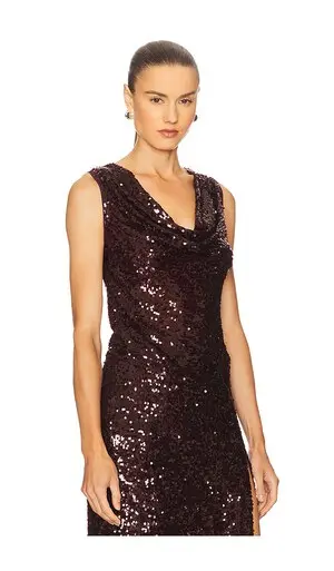Lapointe Sequin Cowl Neck Top