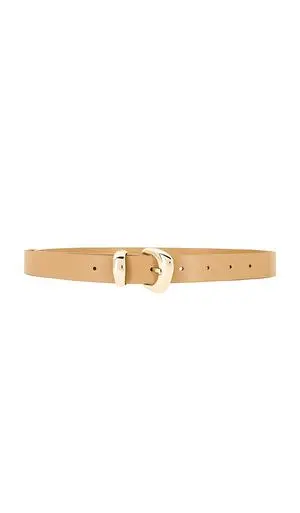 Good American Skinny Bold Buckle Belt - Tan