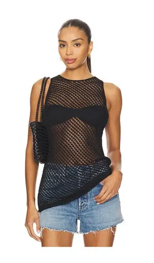 Black Crochet Tops