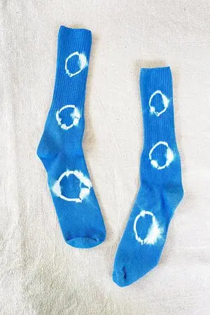 LAYLI DYES HARD Hand-Dyed Cotton Crew Socks Indigo